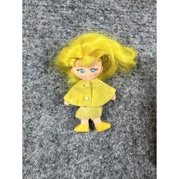 Toys | Vintage 1969 Flatsy Yellow Hair W Outfit Ideal Mini Collection ...